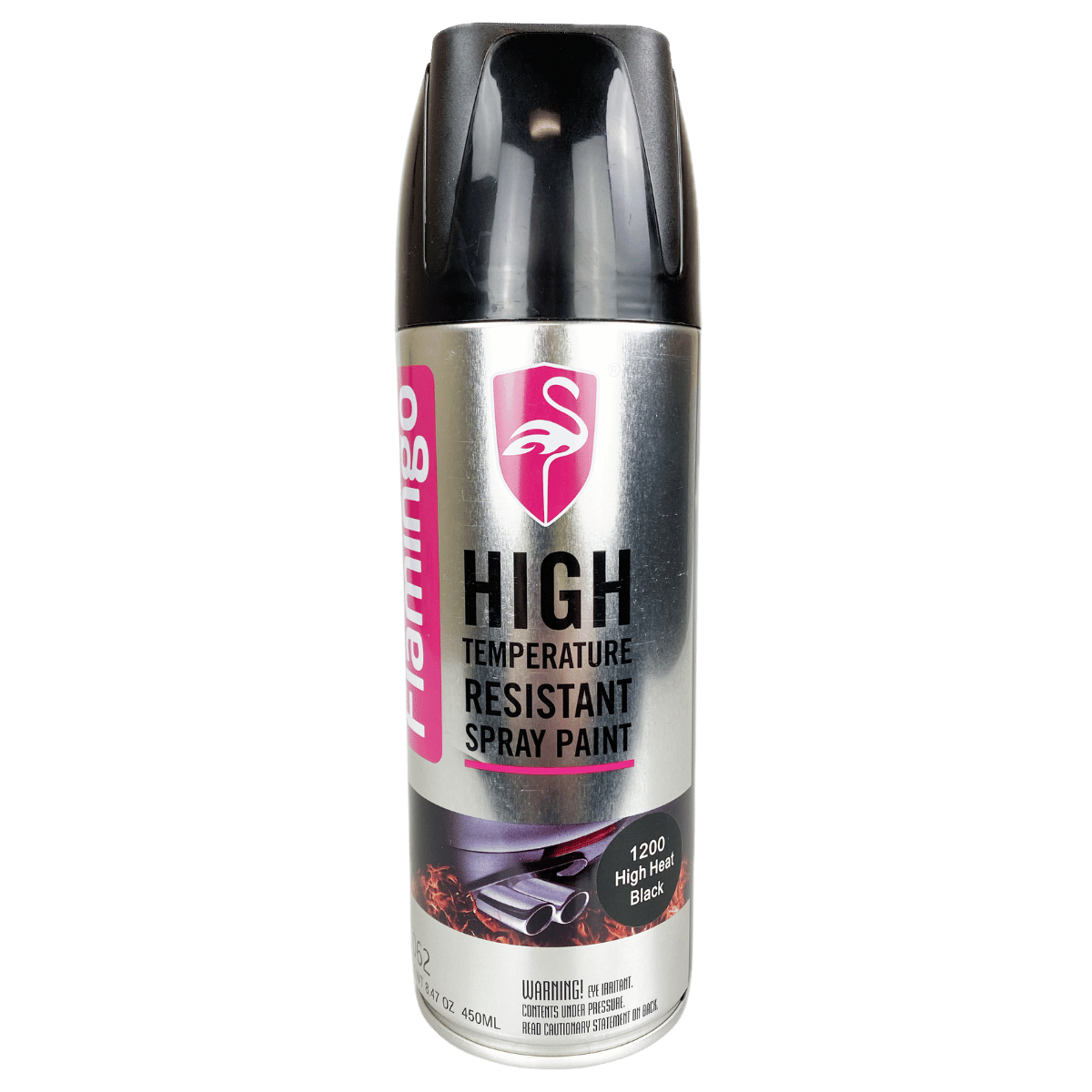 Flamingo Black High Temperature Spray Paint F062-1200 | AutoMegaStore