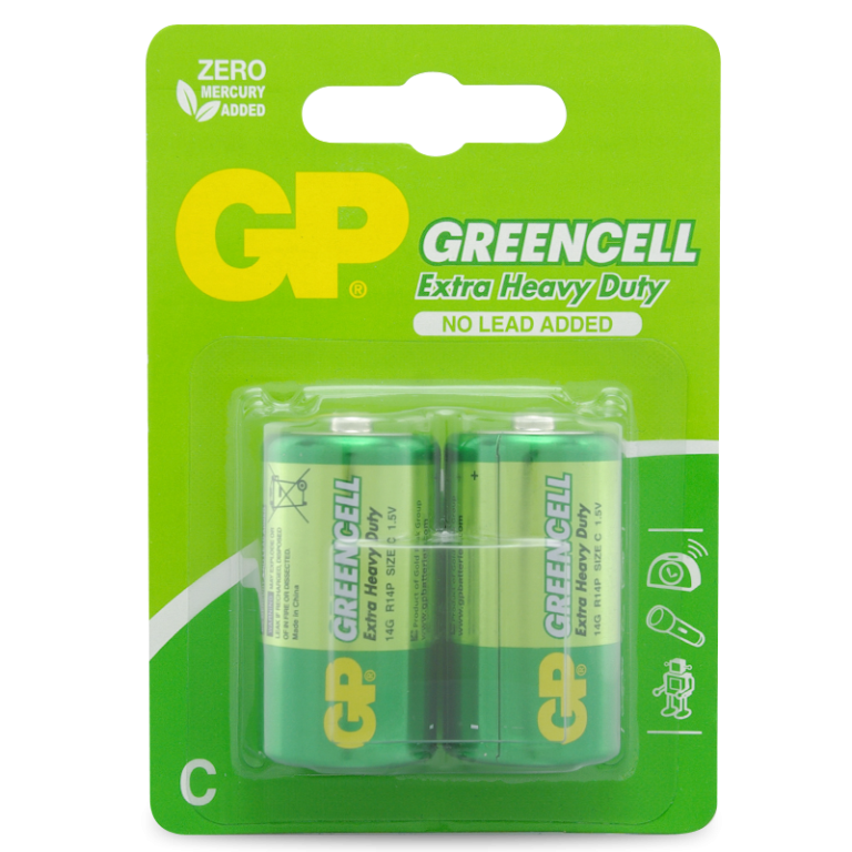 GP Greencell Extra Heavy Duty C Battery Pack of 2 – AutoMegaStore