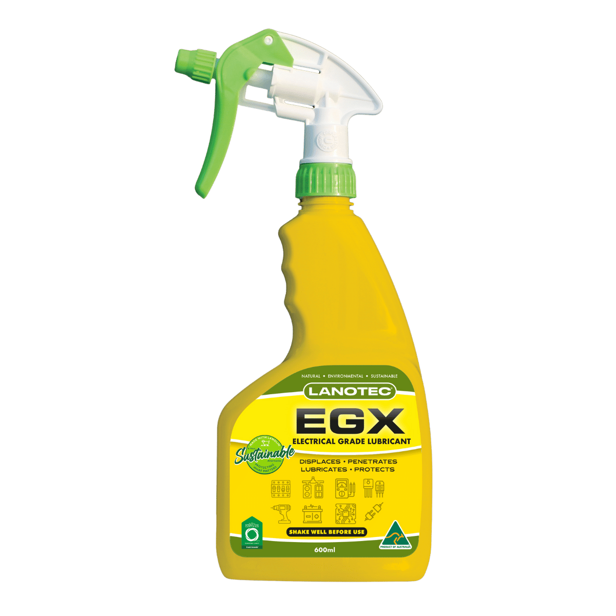 Lanotec Electrical Grade Lubricant EGX Spray Bottle 600mL EGXSP-0600 ...