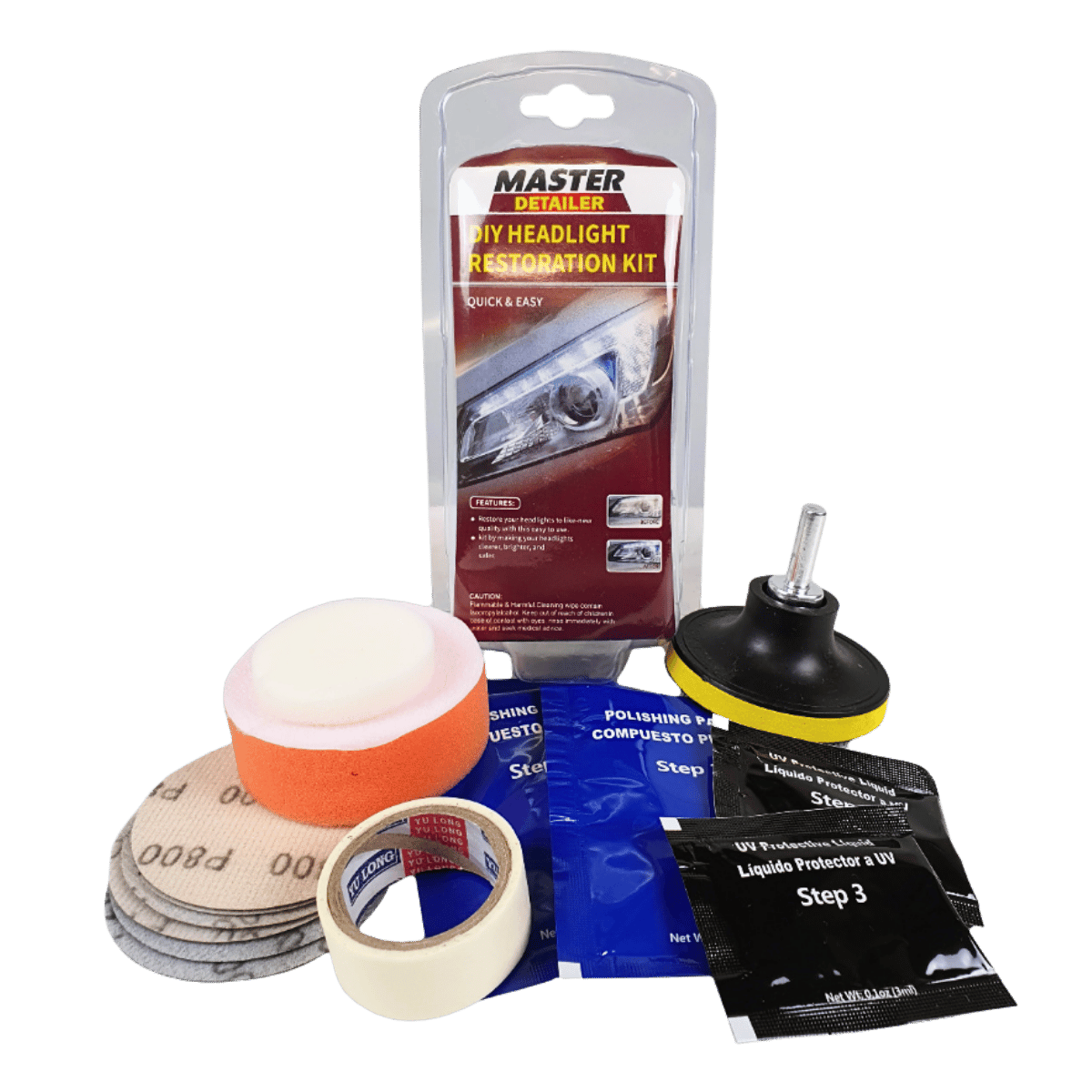Master DIY Headlight Restoration Kit AMS40825 | AutoMegaStore