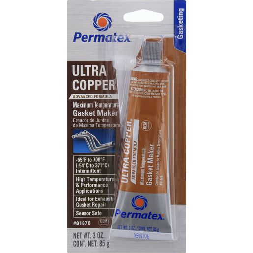 Permatex Ultra Copper Maximum Temperature RTV Silicone Gasket Maker 85 ...