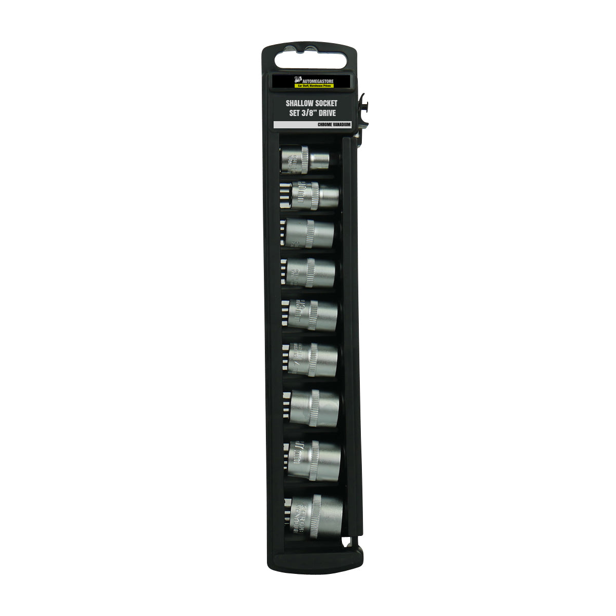 Shallow Socket Set Metric 3/8" Drive 8-19mm with Holder AMS30231 ...