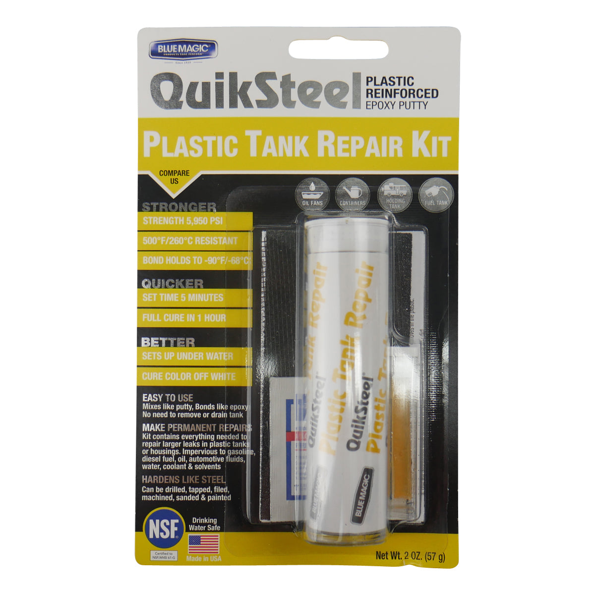 Blue Magic Quicksteel Plastic Tank Repair Kit 57g – AutoMegaStore
