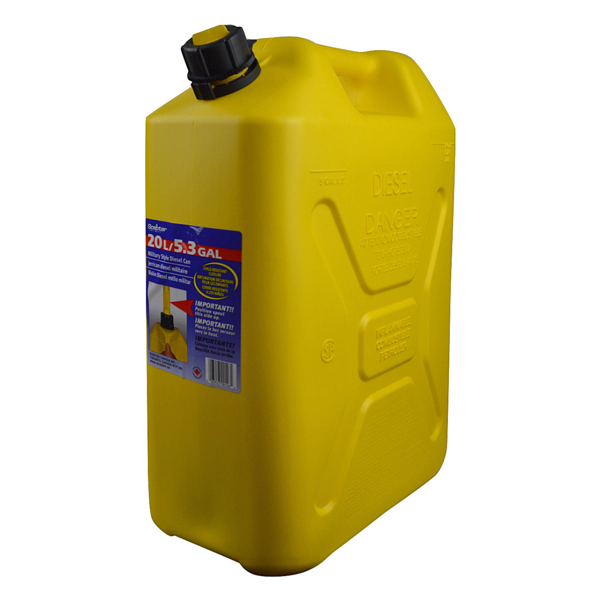 Scepter Diesel Upright Fuel Jerry Can 20L 03711 | AutoMegaStore