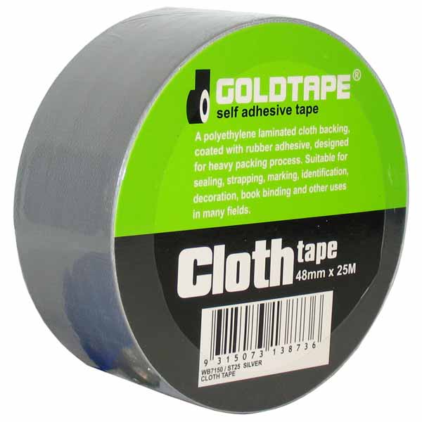Cloth Gaffer Tape Silver 48mm x 25m – AutoMegaStore