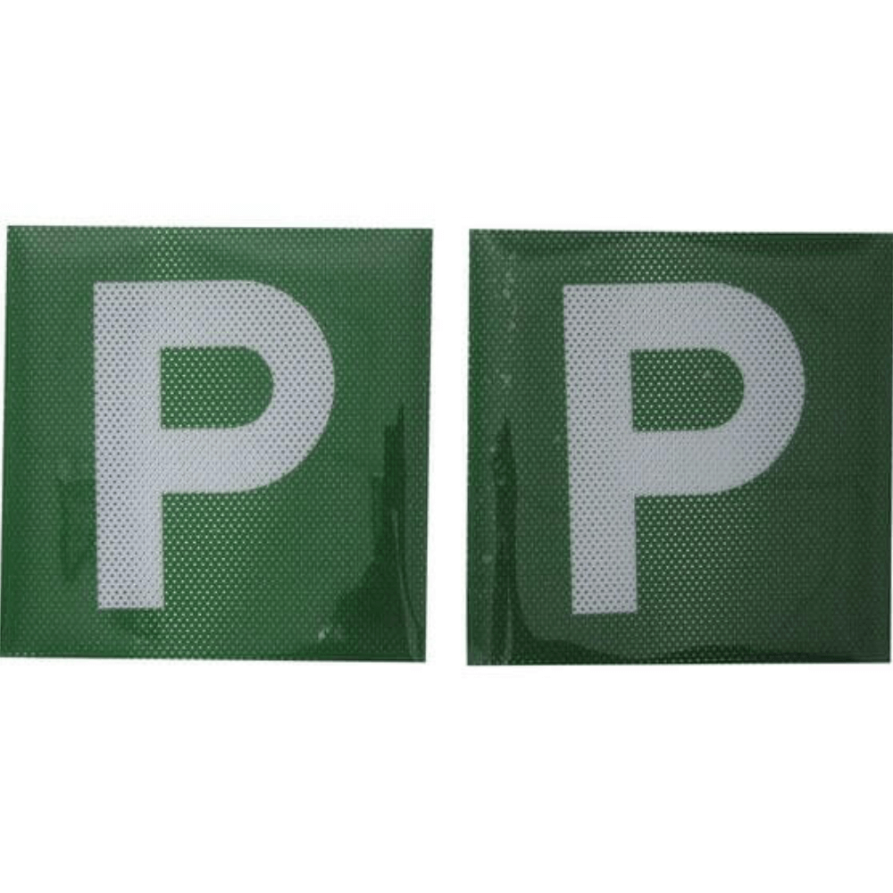 P Plates Electrostatic Green W/White AMS40734 | AutoMegaStore