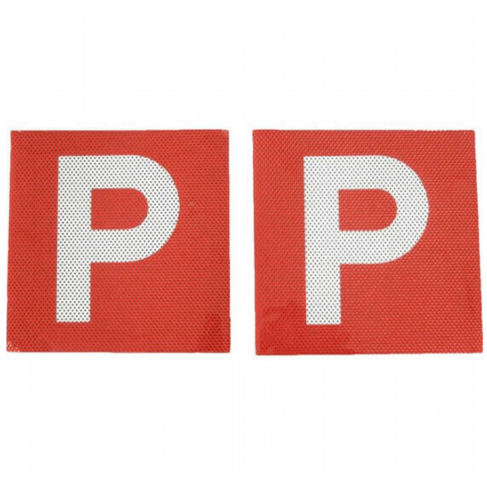 P Plates Electrostatic Red W/White P AMS40735 | AutoMegaStore