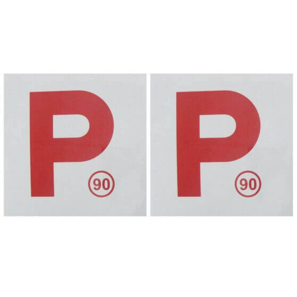Magnetic P Plates White & Red P - 90 Speed Twin Pack AMS40738 ...