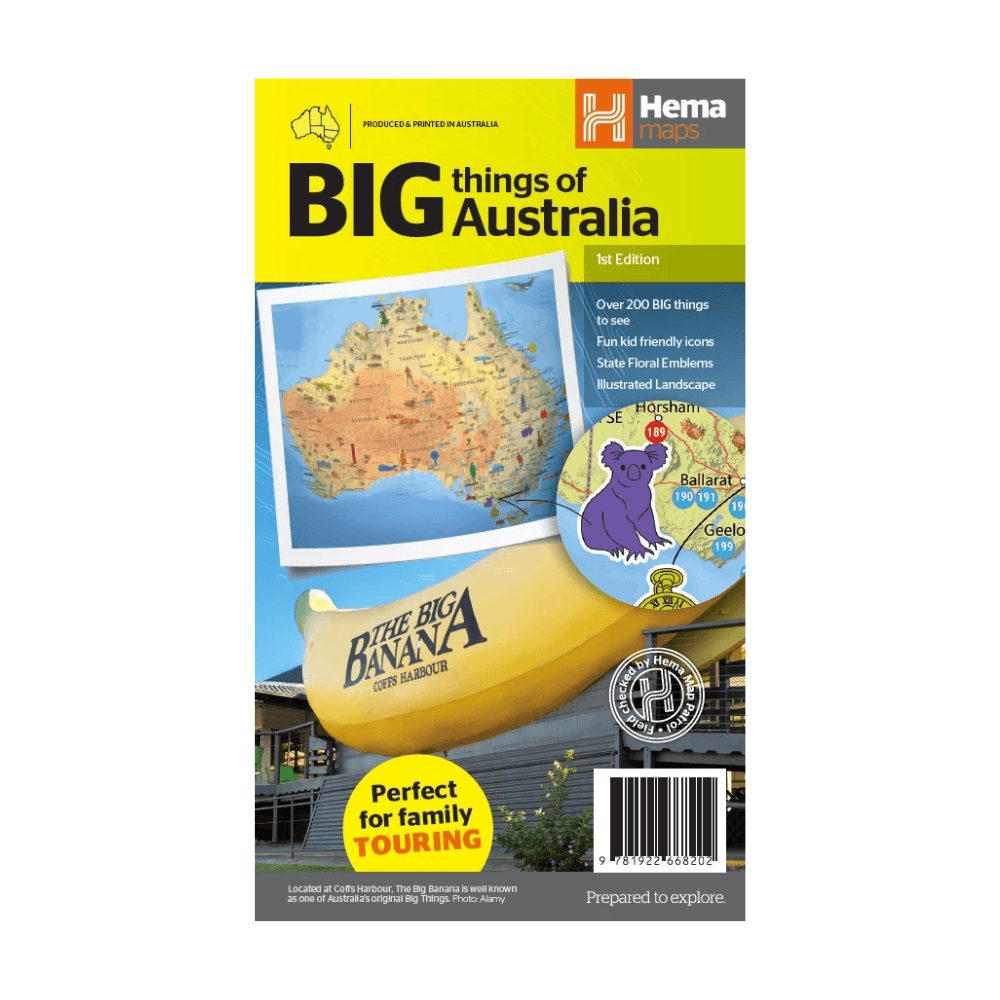 Hema Big Things Of Australia Map 9781922668202 | AutoMegaStore